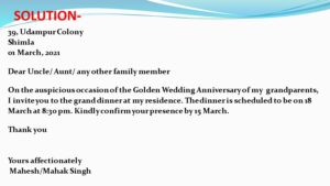 Invitation Writing & its Replies- Formal & Informal Invitation Class ...