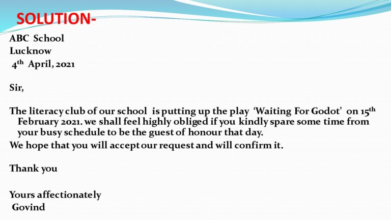 Invitation Writing & its Replies- Formal & Informal Invitation Class ...
