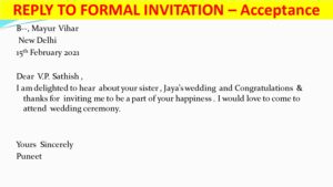 Invitation Writing & its Replies- Formal & Informal Invitation Class ...